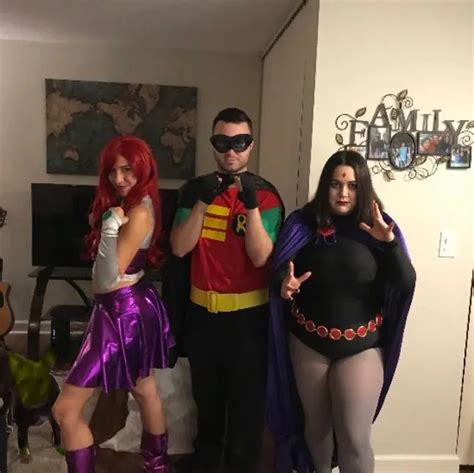 Raven Robin Starfire And Beast Bork Scrolller