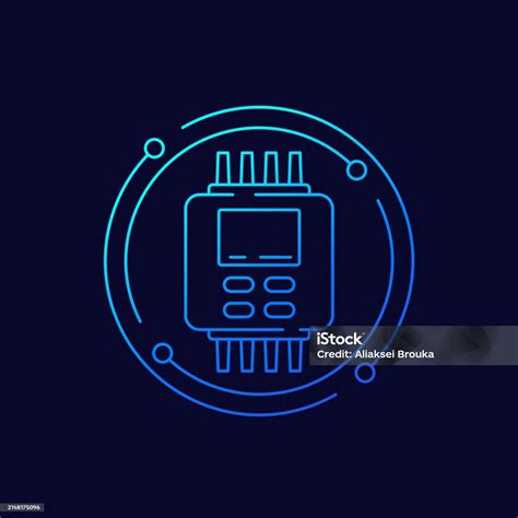 Plc Icon Programmable Logic Controller Linear Design Stock Illustration Download Image Now