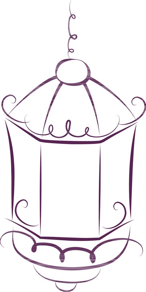 Flat Line Art Illustration Of A Lantern 24383633 Vector Art At Vecteezy