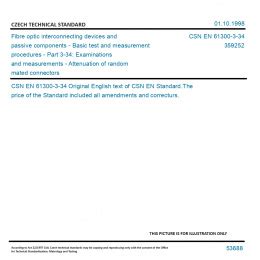 CSN EN 61300 3 34 Fibre Optic Interconnecting Devices And Passive
