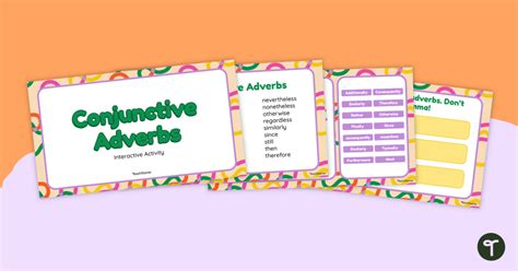 Conjunctive Adverb Interactive Activity | Teach Starter