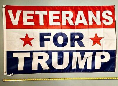 DONALD TRUMP FLAG FREE SHIP USA SELLER Veterans For Trump Army USA Sign 3x5 EBay