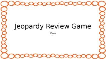 Jeopardy Review Game Template By The Elegance Of Jenn Tpt