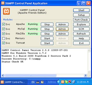 Wintekweb Infoplus Create Database Table In XAMPP Mysql Interface