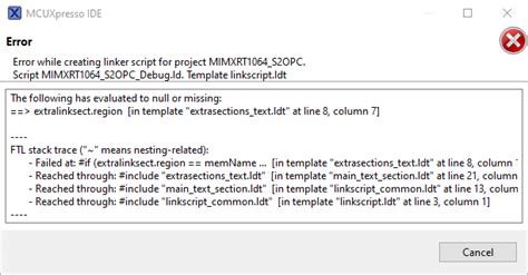 Solved Error While Creating Linker Script Nxp Community