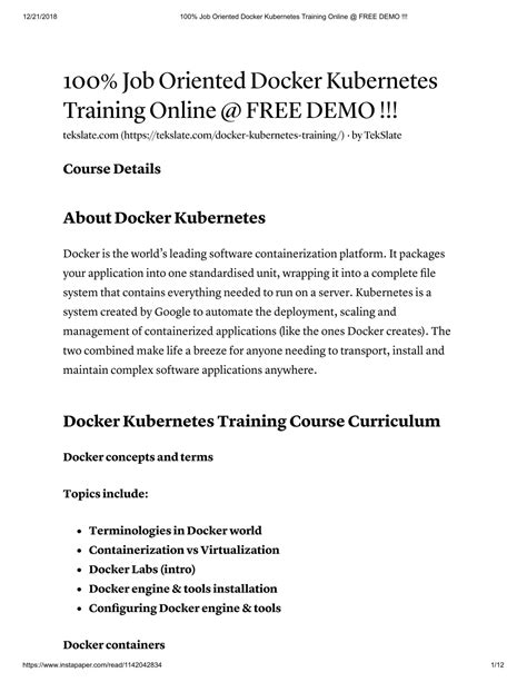 Ppt Docker Kubernetes Training In India And Usa Free Demo Powerpoint