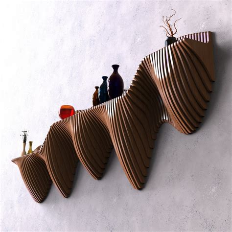 Parametric Wall Art Parametric Style Floating Shelf Pfs 004 Digital Files For Floating Shelves
