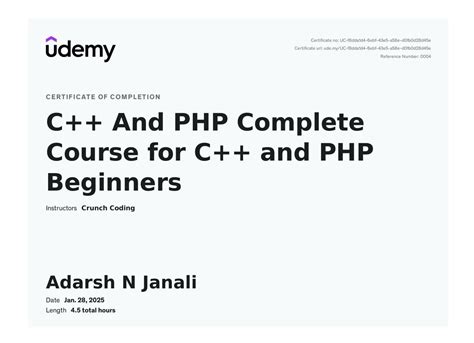 Completed A Comprehensive C Programming Course Covering Fundamental… Adarsh N Janali