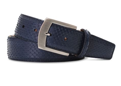 Navy Matte Python Belly Cut