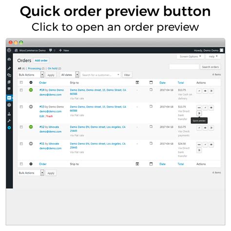 Quick Order Preview For Woocommerce By Idnovate Codecanyon