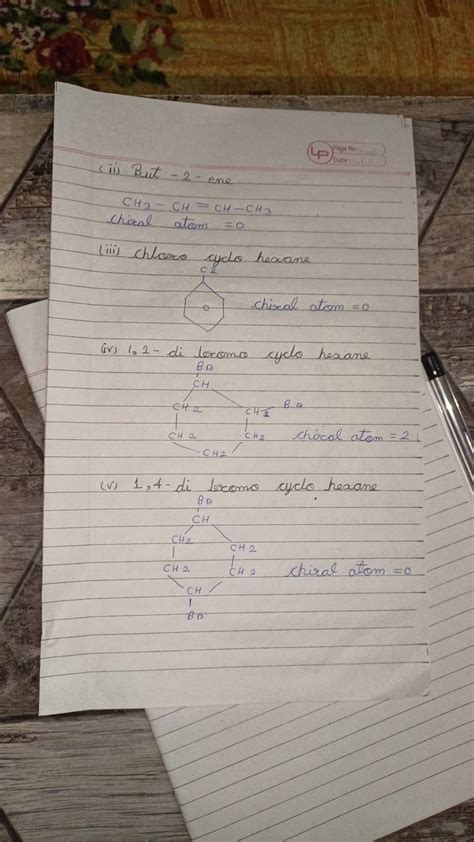 Ii But 2 Enech3 −chch−ch3 Chizal Atom 0iii Chloro Yyclo Hexan