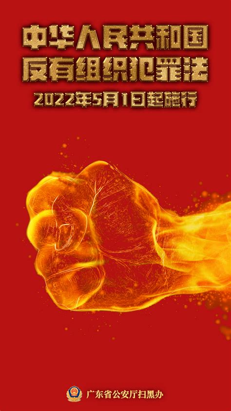 《反有组织犯罪法》宣传海报