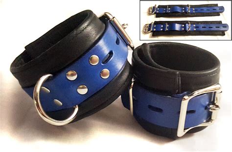 Leather Wrist Ankle And Thigh Cuffrestraint Sets Leather Etsy