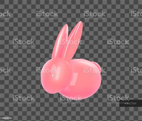 벡터 다채로운 부활절 토끼 부활절 날을 위한 장식용 물건 3차원 형태에 대한 스톡 벡터 아트 및 기타 이미지 3차원 형태
