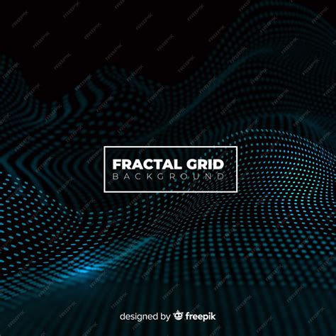 Free Vector Fractal Grid Background
