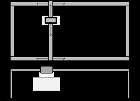 Schematic Representation Of The Top And Side View Of The X Y Table With Download Scientific