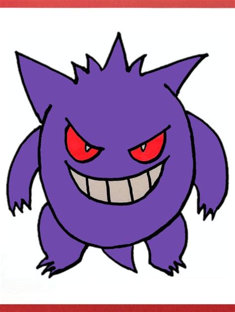 How To Draw Gengar Pokemon
