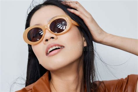 Woman Sunglasses Hair Lifestyle Fashion Beauty Vacations Stock Image