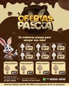 Social Media Ofertas de Páscoa Supermercado Encarte Ovos de Páscoa PSD