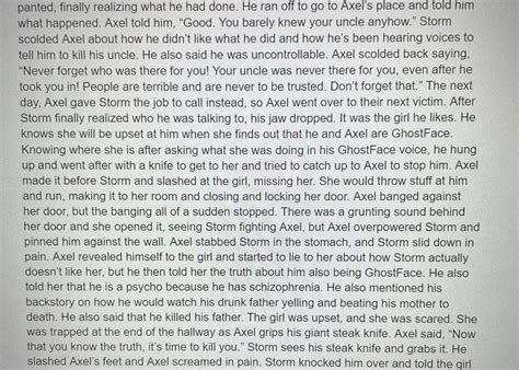 Story Plot Of Scream Storm Any Thoughts Im Also Going To Write A