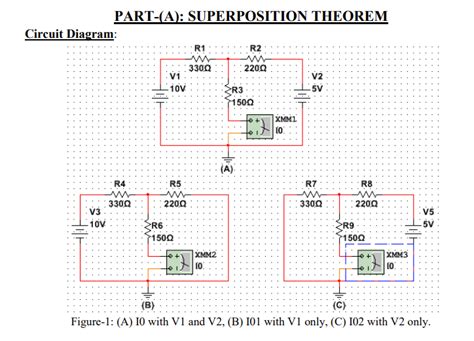 Solved Part A Superposition Theorem Circuit Diagram A