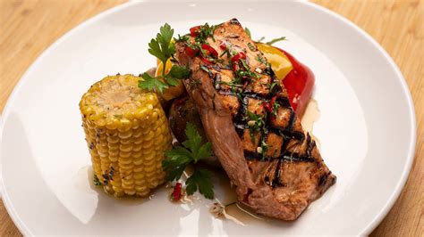 Sous Vide And Grilled Atlantic Salmon Seafood From Canada