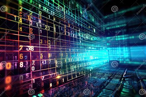 Generative Ai On Theme Of Digital Data In Computer Memory For Design