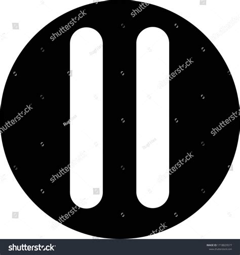 Black White Pause Button Icon Stock Illustration 1718829577 Shutterstock