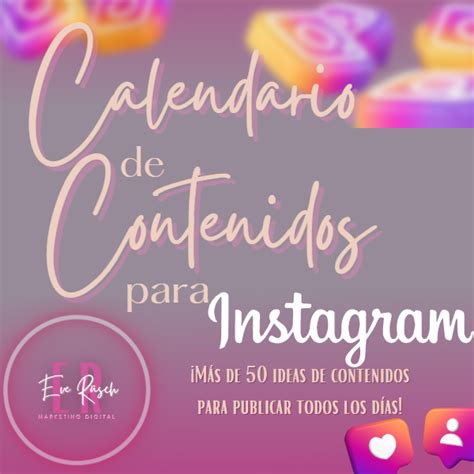 Calendario De Contenidos Para Instagram Evelin Dayana Rusch Liese