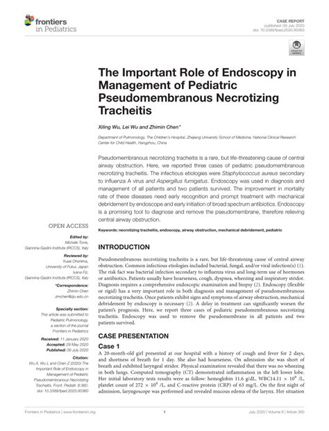 Pdf The Important Role Of Endoscopy In Management Of Pediatric Pseudomembranous Necrotizing