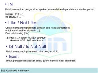Pertemuan 6 SQL Advanced PPT
