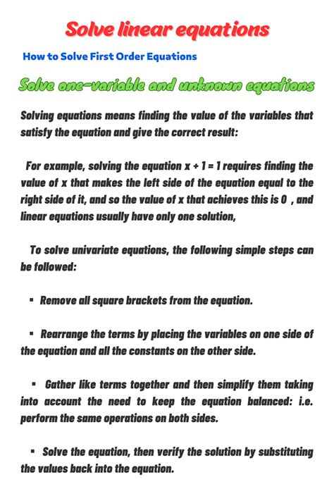 SOLUTION Linear Equations Studypool