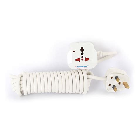 2 Way Universal Extension Socket Lead With 5m Cable 13a Plug