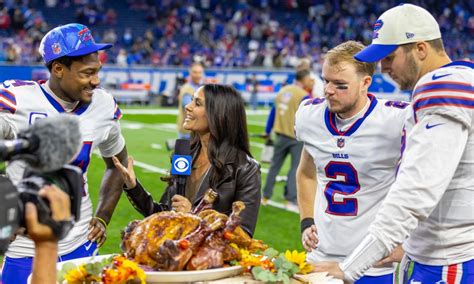 Bills Stefon Diggs Tyler Bass Share Epic Handshake Post Lions Win