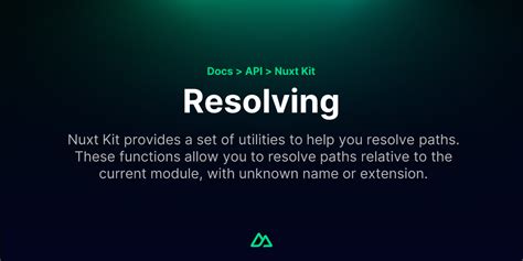 Resolving · Nuxt Kit V3