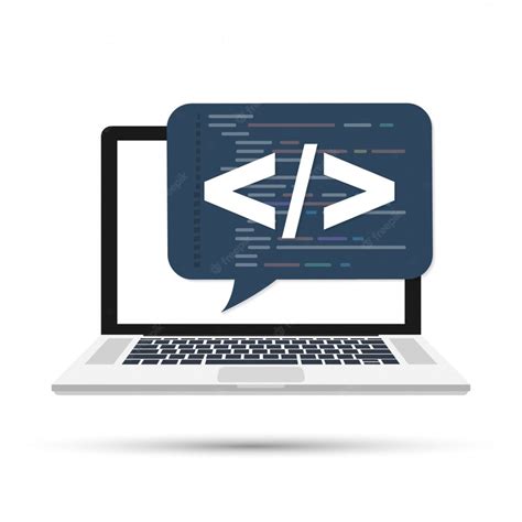 Premium Vector Programming Web Development Concept Code On The