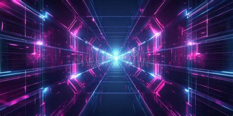 A Visually Stunning Abstract Background With Pulsating Digital Grids