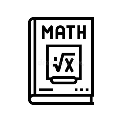 Book Math Science Education Line Icon Vector Illustration Stock Illustration Illustration Of