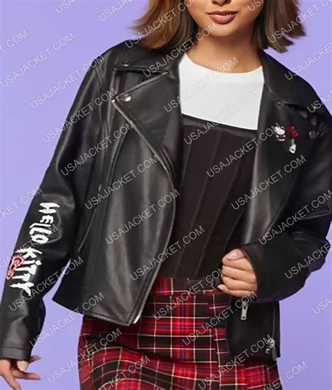 Forever 21 Hello Kitty Jacket Trendy New Black Leather Jacket