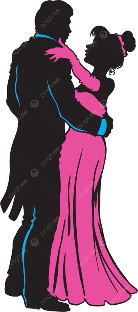 Prom Vector Art Png Prom Couple Vector Illustration Prom Romance