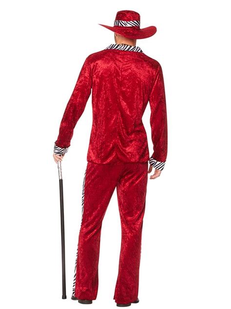 Male Pimp Suit Red With Hat