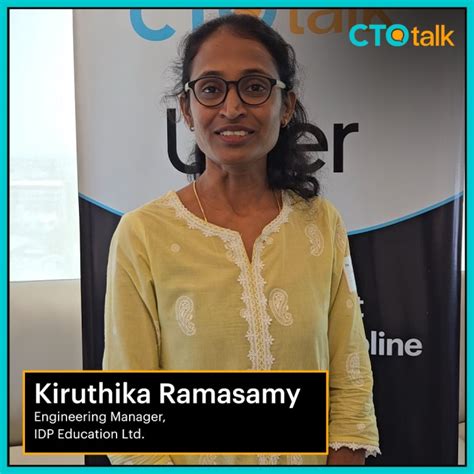 Video Kiruthika Ramasamy On Linkedin Thank You Cto Talks For Arranging Such A Brilliant