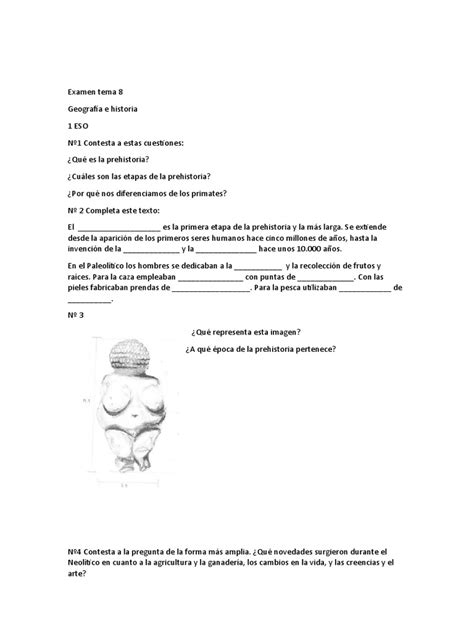 Examen Geografia E Historia 1 Eso Santillana Pdf