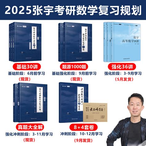 书课包【送网课】2025张宇考研数学基础30讲300题1000题2024张宇强化36讲三十讲数学一数二数三高数概率线代9讲高等数学18讲真题虎窝淘