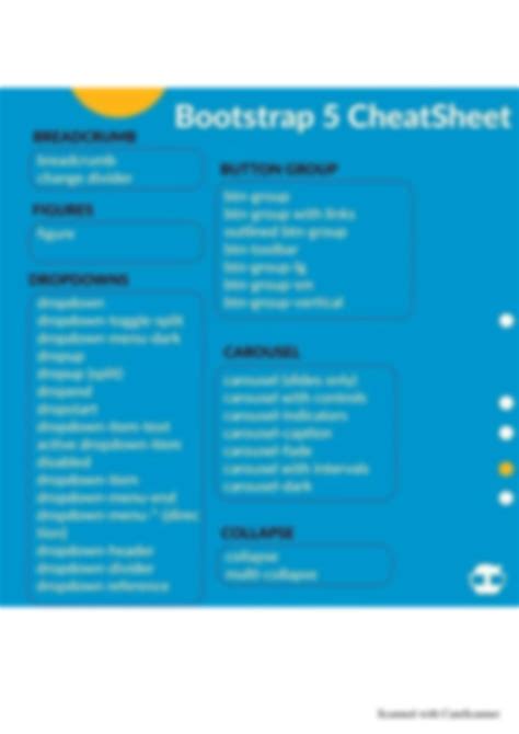 SOLUTION Bootstrap 5 Cheatsheet Studypool