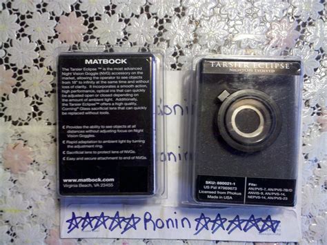 Ronin Tacticals New Site Matbock Tarsier Eclipse From Phokus Research Group Fits Pvs 7 Pvs 14