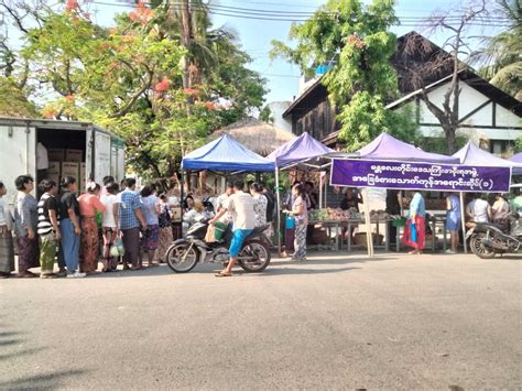 နေပြည်တော်၊ စစ်ကိုင်းနှင့် မန္တလေးမြို့များအတွင်း ဝန်ထမ်းအိမ်ရာများသို့ ဈေးကားများဖြင့် ဆန်၊ ဆီန