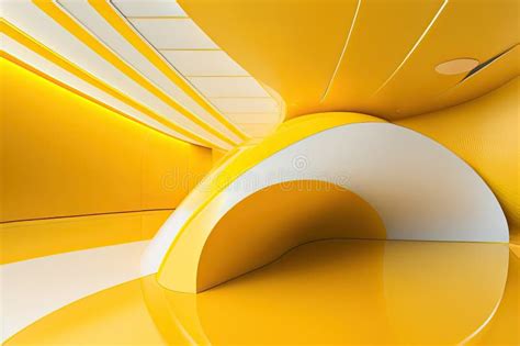 Yellow Abstract Background Illustration Generative Ai Art Stock