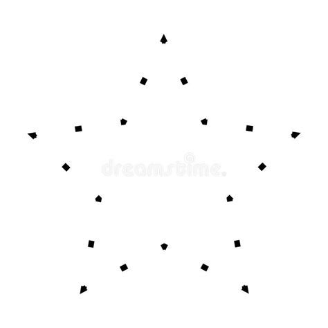Star Shape Dotted Icon Vector Symbol For Creative Graphic Design Ui Element Stock Vector
