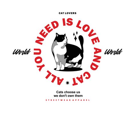 Cat Lovers T Shirt Design Vector Graphic Typographic Poster Or